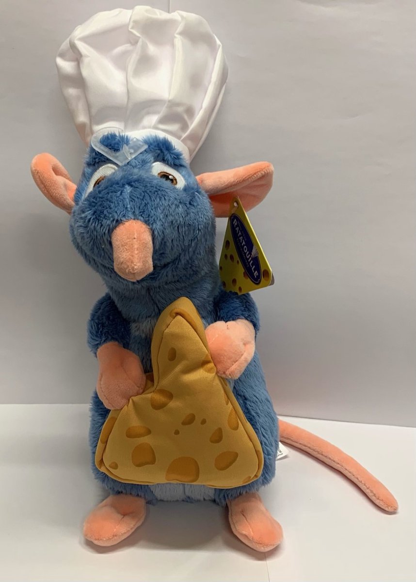 Disney Ratatouille - Remy knuffel - 30 cm - Remy met koksmuts en Kaasje ...