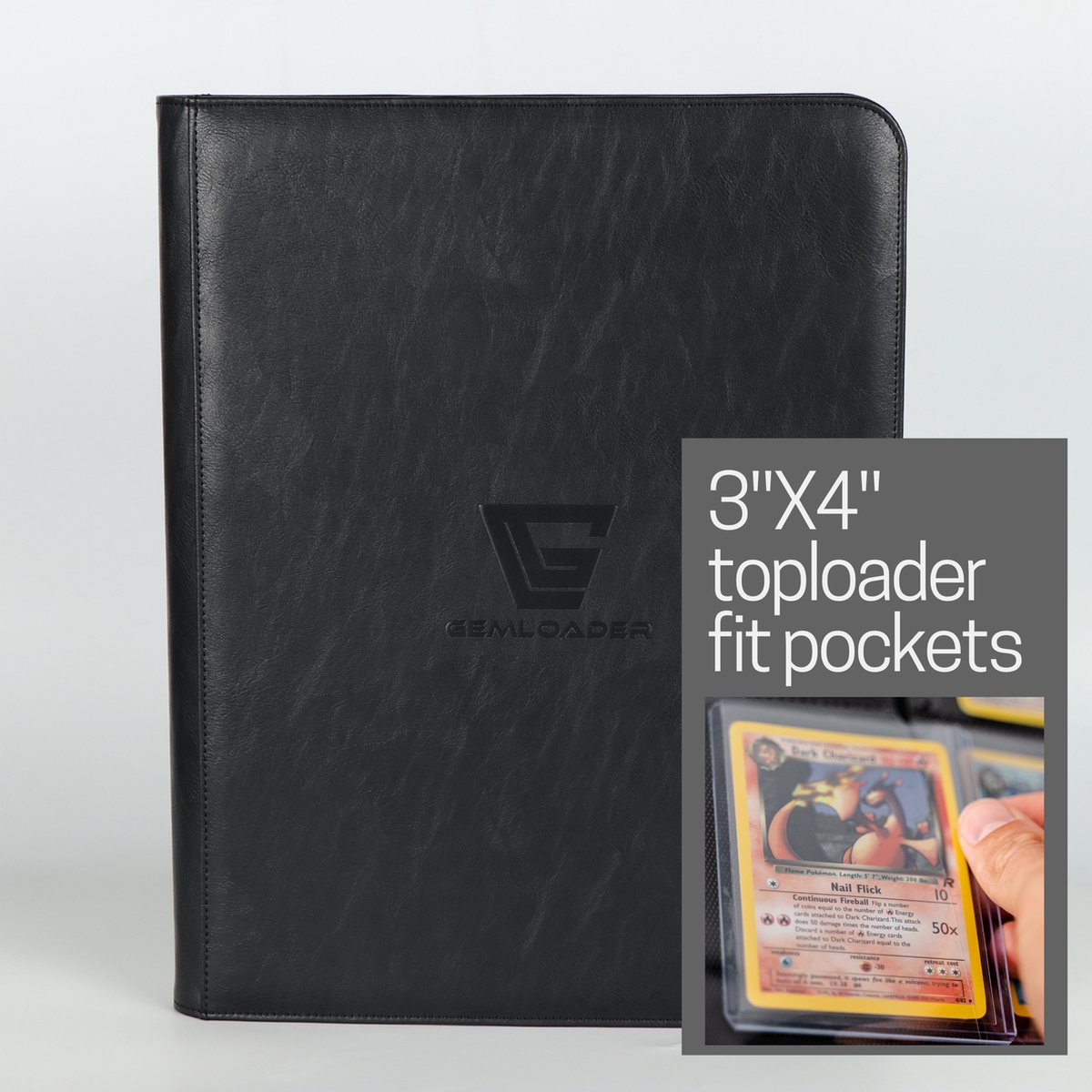 Gemloader Premium 3''X4'' toploader binder, Pokemon kaarten verzamelmap ...