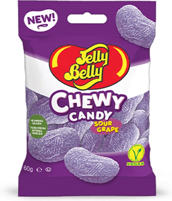 Jelly Belly Jelly Beans - Chewy Candy Sour Grape - 60 gram ...