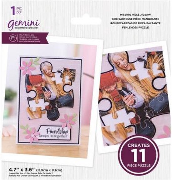 Gemini - Gabarit de découpe multimédia - Puzzle pièce manquante | bol.com