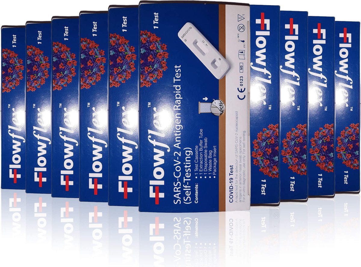 Flowflex™ | 10 stuks | CE0123 gekeurd | NL gebruiksinstructie ...