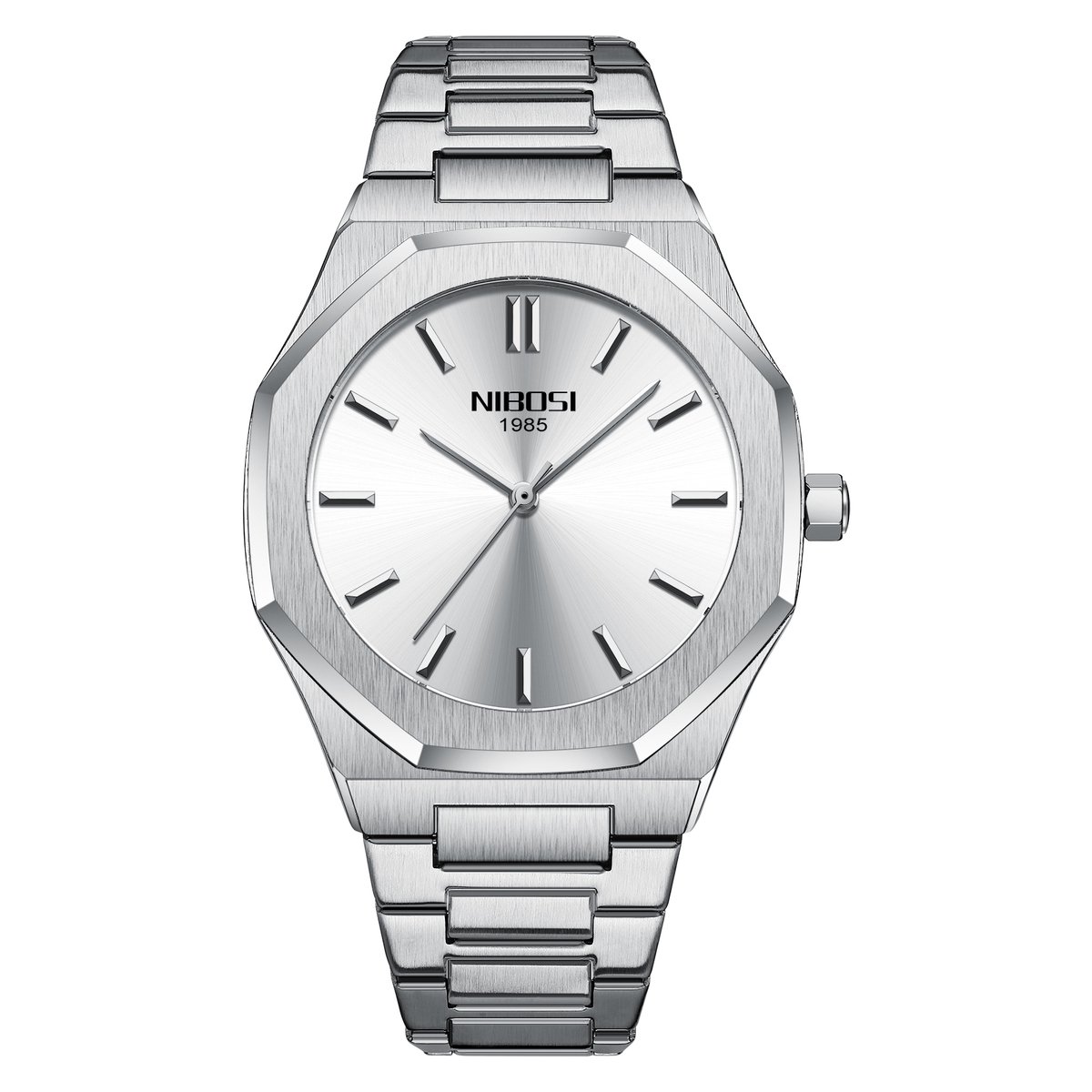 NIBOSI Horloges voor mannen -2022 design - Horloge mannen - Luxe zilver ...