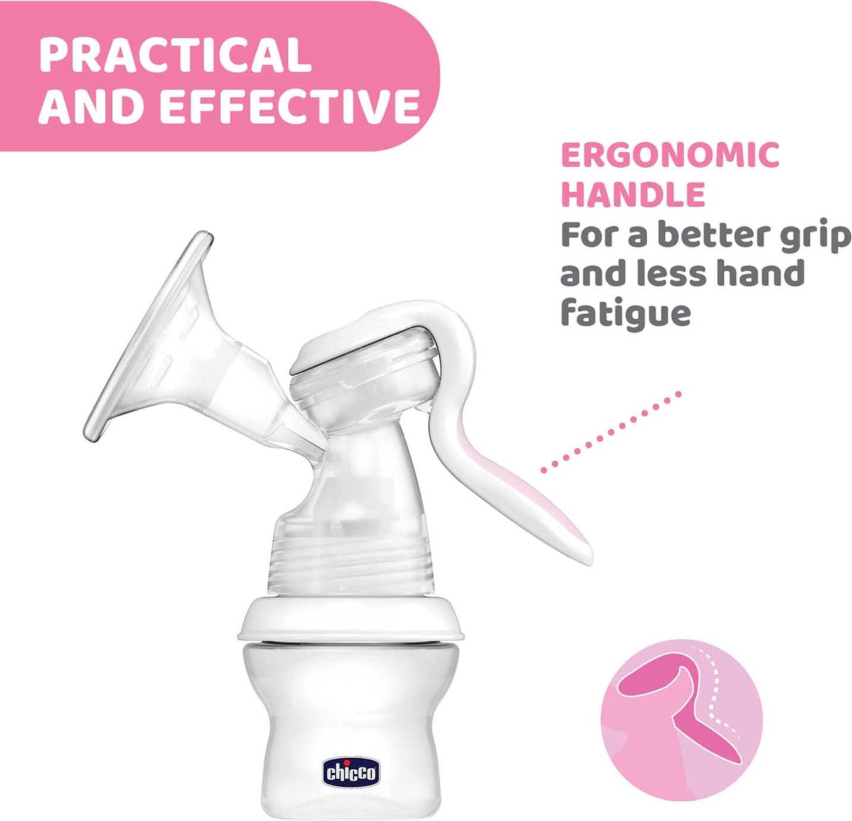 Chicco Natural Feeling Handmatige Borstkolf, Comfortabele en Snelle ...