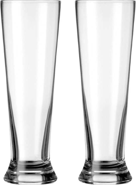 Bierglas op Voet 250ml - Onbreekbaar Kunststof - Transparant - 2 Stuks | bol