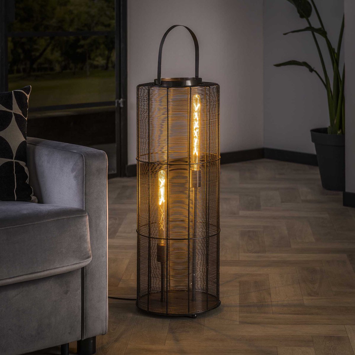 Crea - Vloerlamp reach XL - Metaal - Industrieel Vloerlampen ...