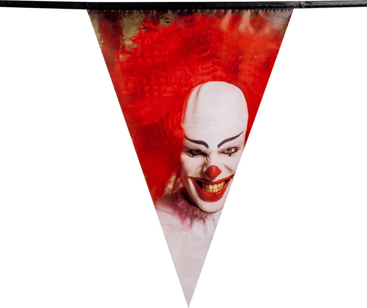 Halloween vlaggenlijn 6 meter – Horror Clown (halloween versiering en ...