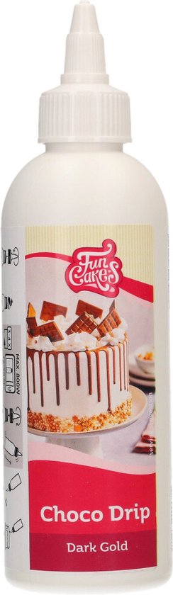 FunCakes Choco Drip - Donker Goud - 180g - Chocolade Taartdecoratie | bol
