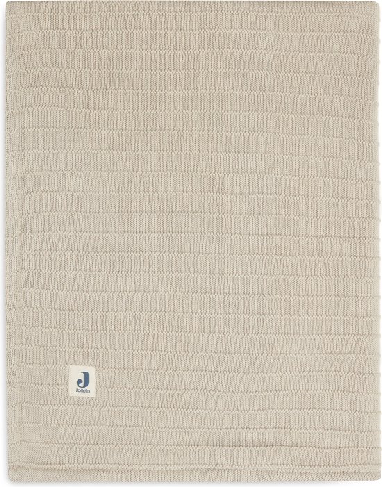 Jollein Baby Deken Ledikant Velvet Pure Knit - Nougat - GOTS | bol
