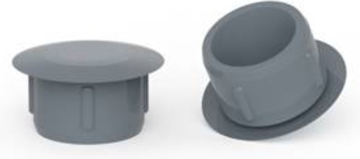 100 stuks - Premium Afdekdopjes voor Boorgaten - Rond - Zilvergrijs (RAL 7001) - 10mm | bol.com