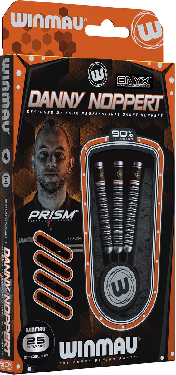 WINMAU - Danny Noppert Signature Edition: Steeltip Tungsten Dartpijlen ...