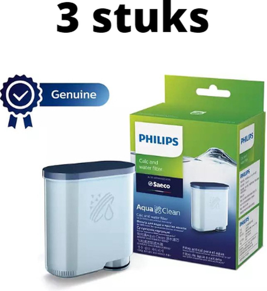 3stuks - Philips Saeco waterfilter AquaClean - CA6903/10 - CA6903/23 ...