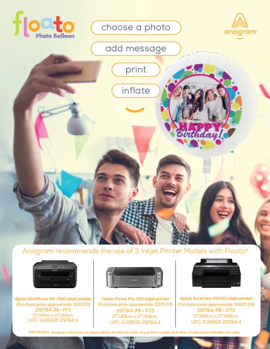 Onbedrukte Floatoballon - Globo de Helio Personalizado | bol