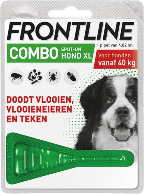 FRONTLINE COMBO HOND XL VANAF 40KG ANTI-VLOOIEN- EN TEKENFORMULE | bol.com