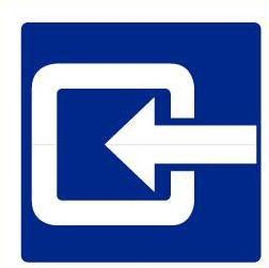 Ingang sticker, blauw wit 150 x 150 mm | bol