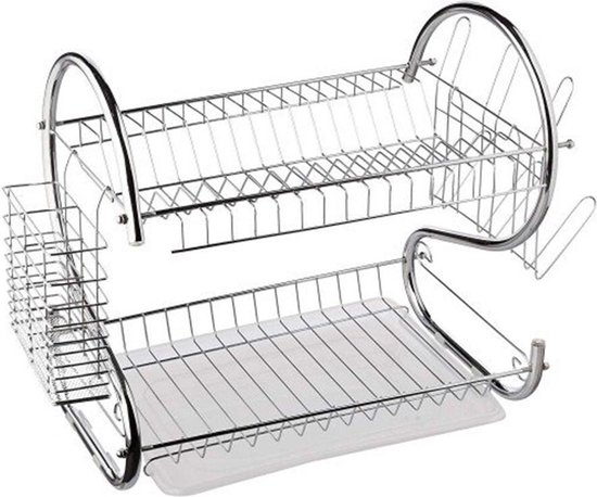 Luxe Metalen Afdruiprek Met Lekbak - Afwas Druiprek Droogrek - Vaatwas ...