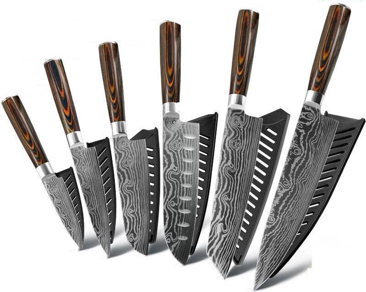 Ensemble de couteaux de Luxe et professionnel 6 pièces - Ensemble de ...