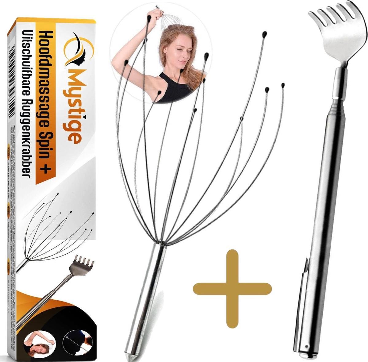 Hoofdmassage Spin INCLUSIEF Uitschuifbaar Rugkrabber - Ruggenkrabber ...