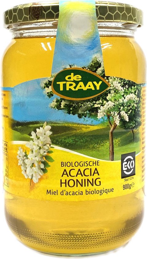 De Traay Honing Acacia Eko 900 gr | bol