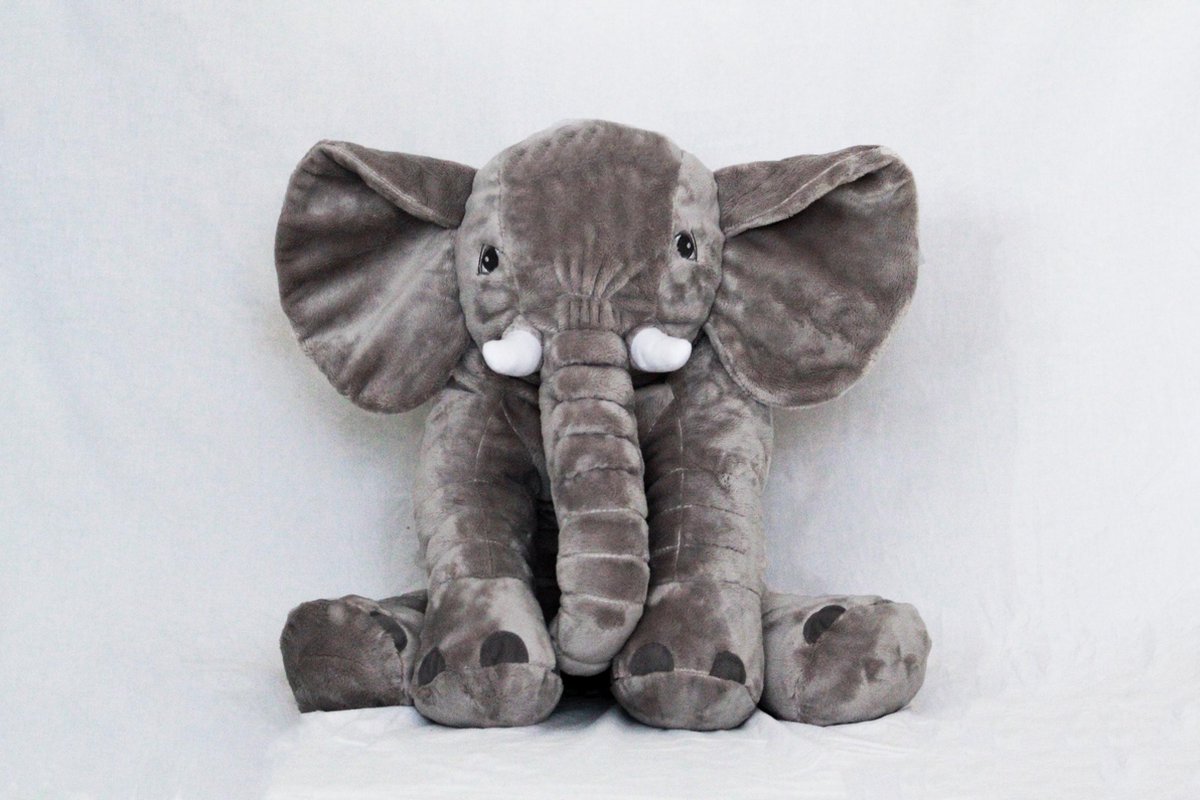 Olifant Knuffel XL 65 cm - Knuffeldier - Knuffels - Pluche - Olifanten ...