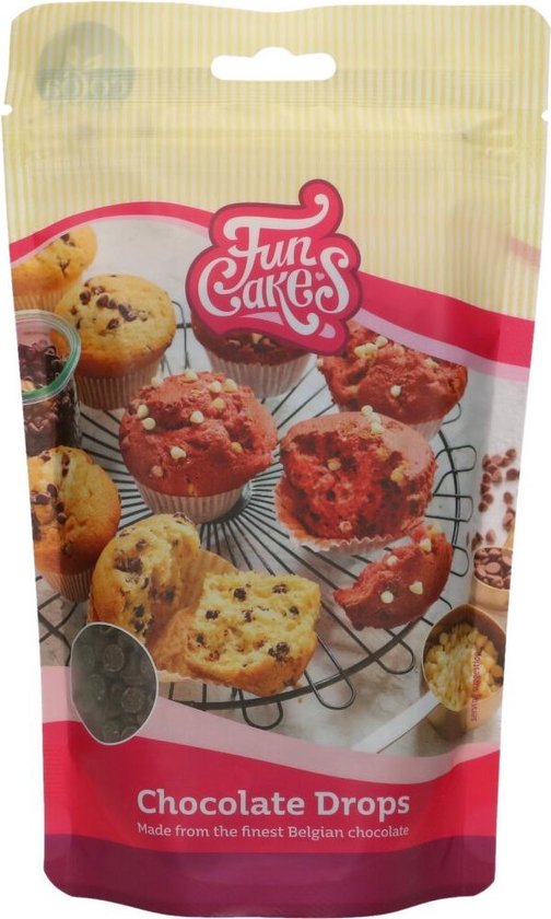 FunCakes Chocolade Drops - Puur - 350g - Bakvaste Chocolade | bol