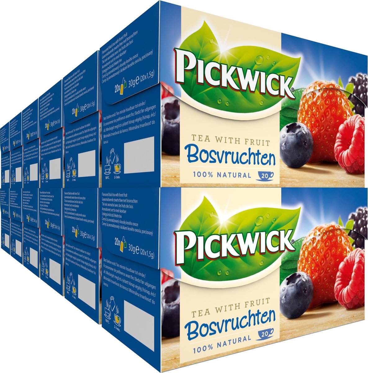 Pickwick Bosvruchten Fruit Thee - 12 x 20 Zakjes | bol.com