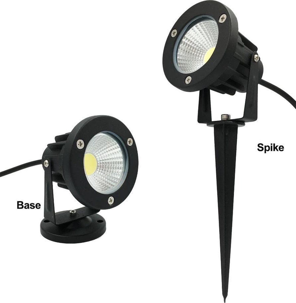 Ledspot - Buiten prikspot - Buitenlamp - warm wit licht - LED - Zwart ...
