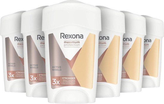 Rexona Cream Deodorant - Maximum Protection - Active Shield - 6 x 45 ml ...