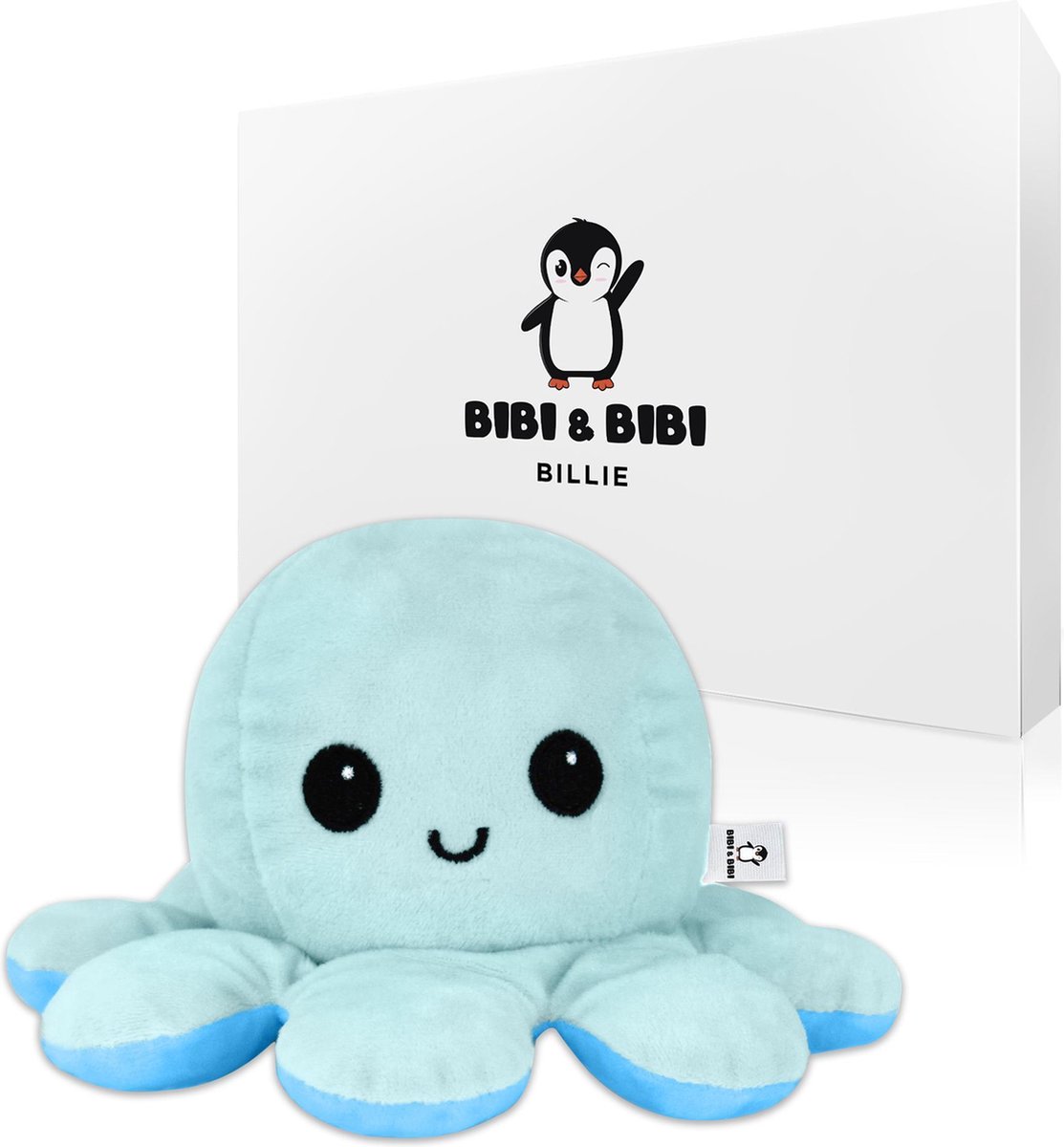 Bibi & Bibi – Octopus Mood Knuffel Origineel – Aqua/Blauw – Billie ...