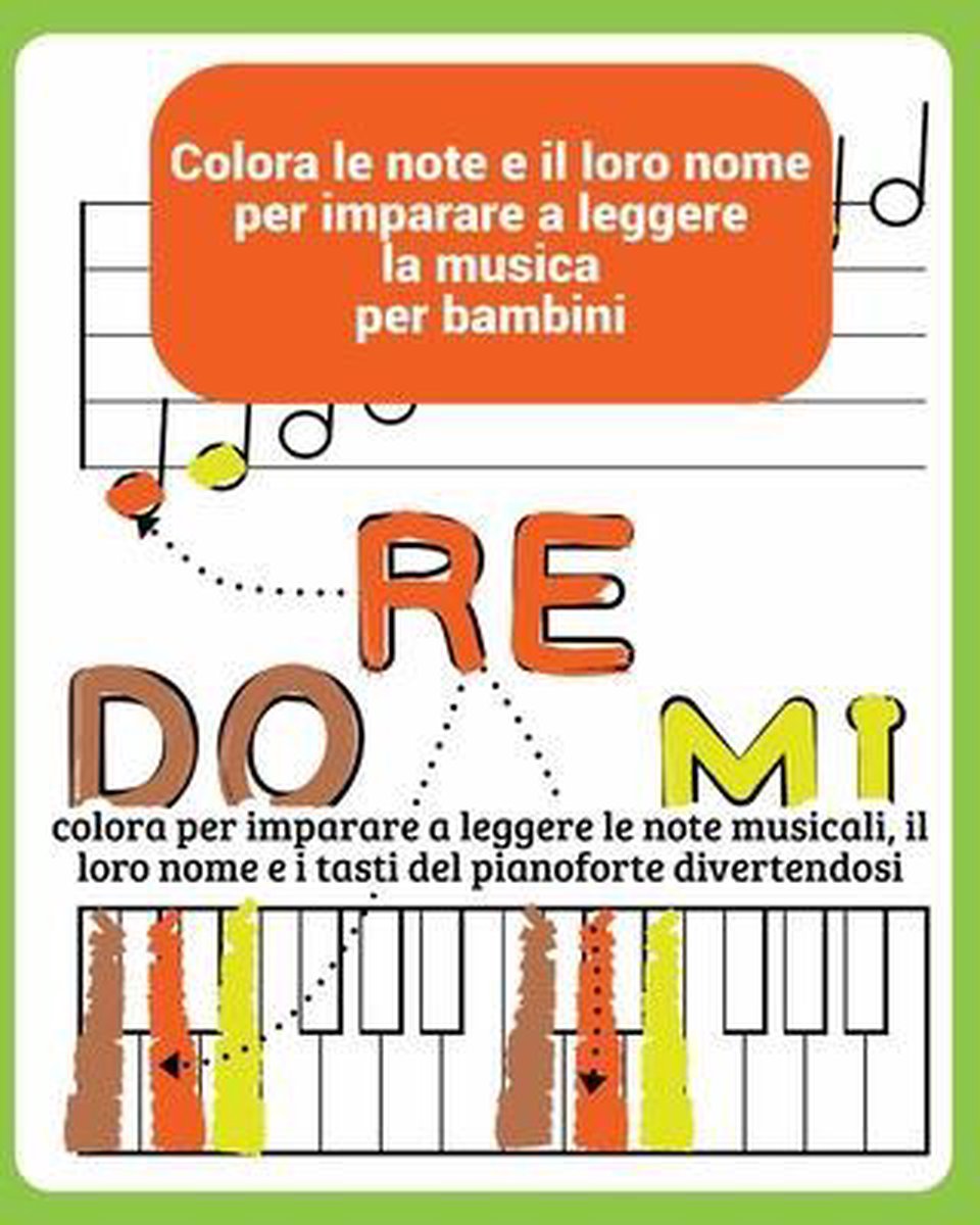 Libri Da Colorare Per Imparare a Leggere La Musica Da Bambini- Colora ...