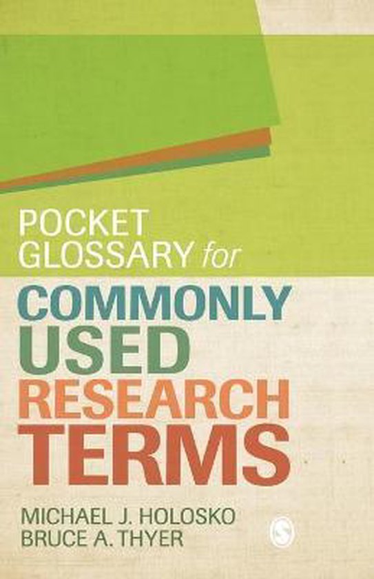Pocket Glossary for Commonly Used Research Terms | 9781412995139 ...