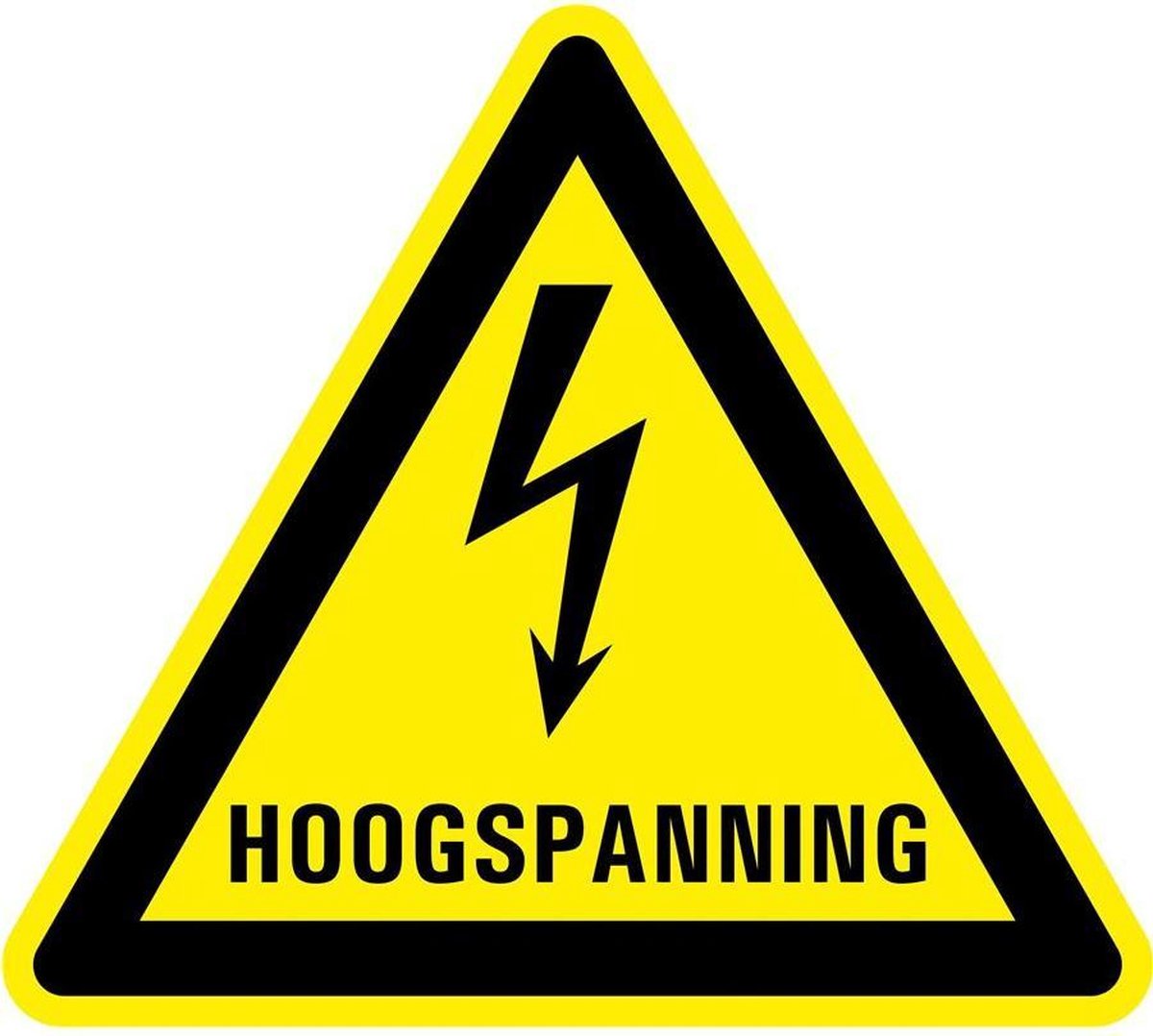 Waarschuwingsbord elektrische hoogspanning - kunststof 100 mm | bol.
