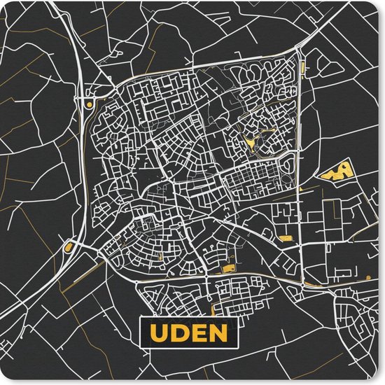 Plattegrond - Uden - Goud - Zwart - Stadskaart | bol.com