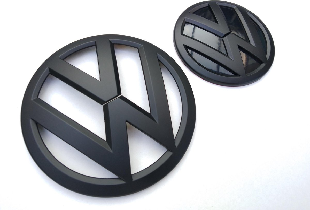 Volkswagen Transporter T6 / T6.1 VW emblemen logo's - Mat Zwart (voor ...