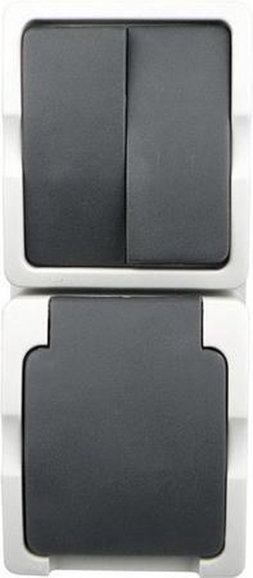 nieuw Combinatie schakelaar/wandcontactdoos combinatie ra serie opb ...