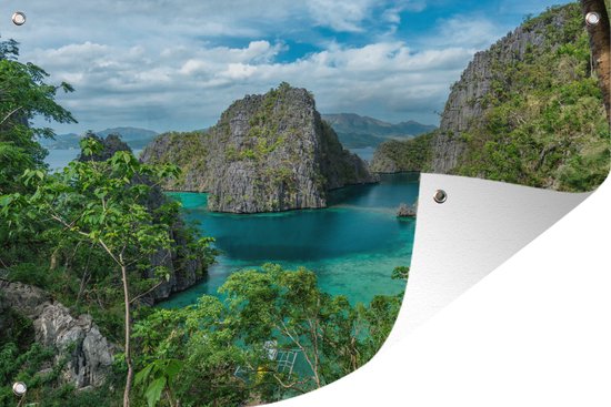 Tuinposter - Tuindoek - Tuinposters buiten - Een tropische lagune op ...