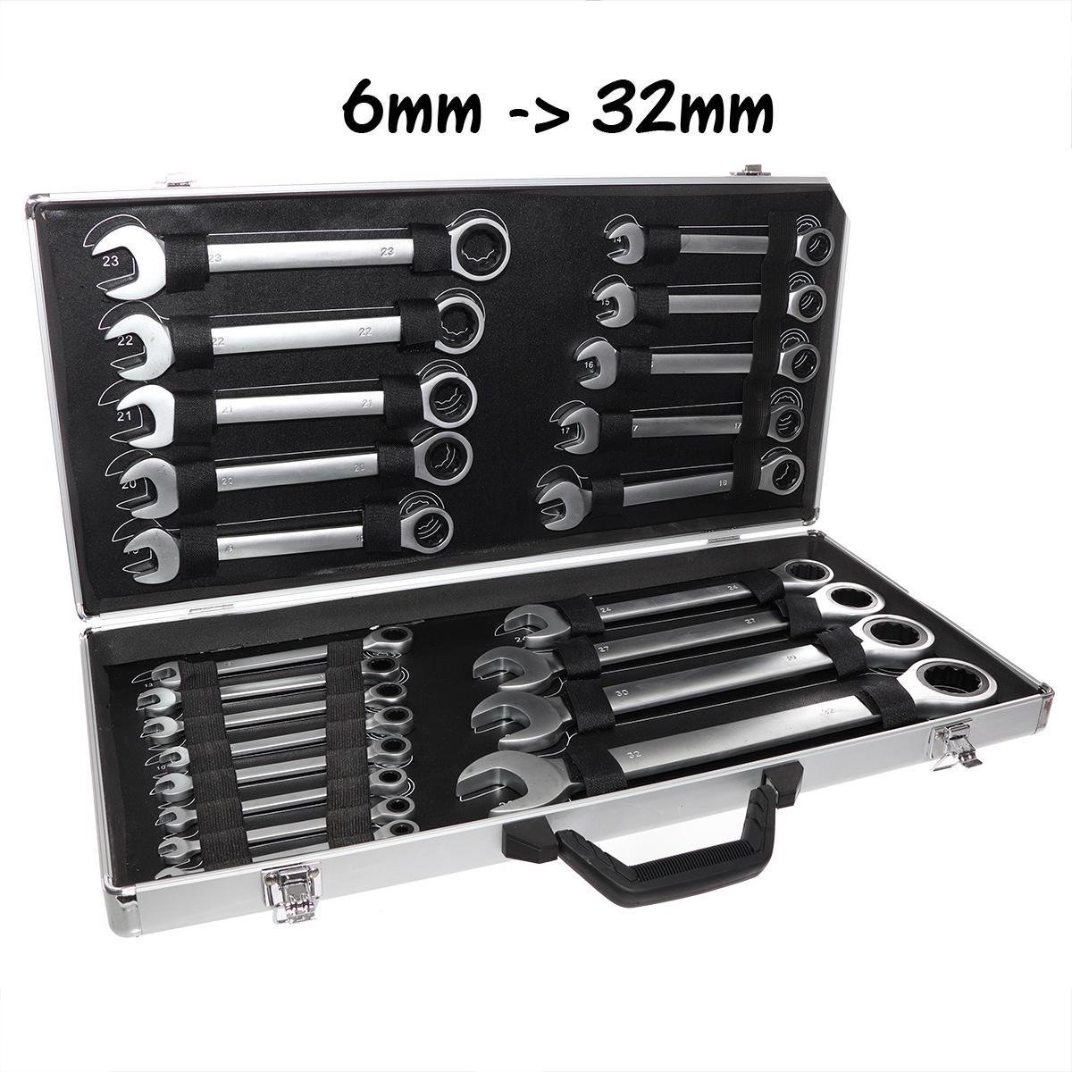22-delige ring ratel set | 6mm->32mm | steeksleutel | ratelsleutel ...