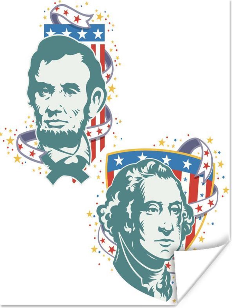 Poster Abraham Lincoln voor President's day - 90x120 cm | bol.com