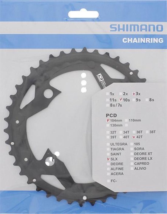 Kettingblad Shimano SLX FC-M670 10 speed - 42 tands (AE) - zwart | bol.com