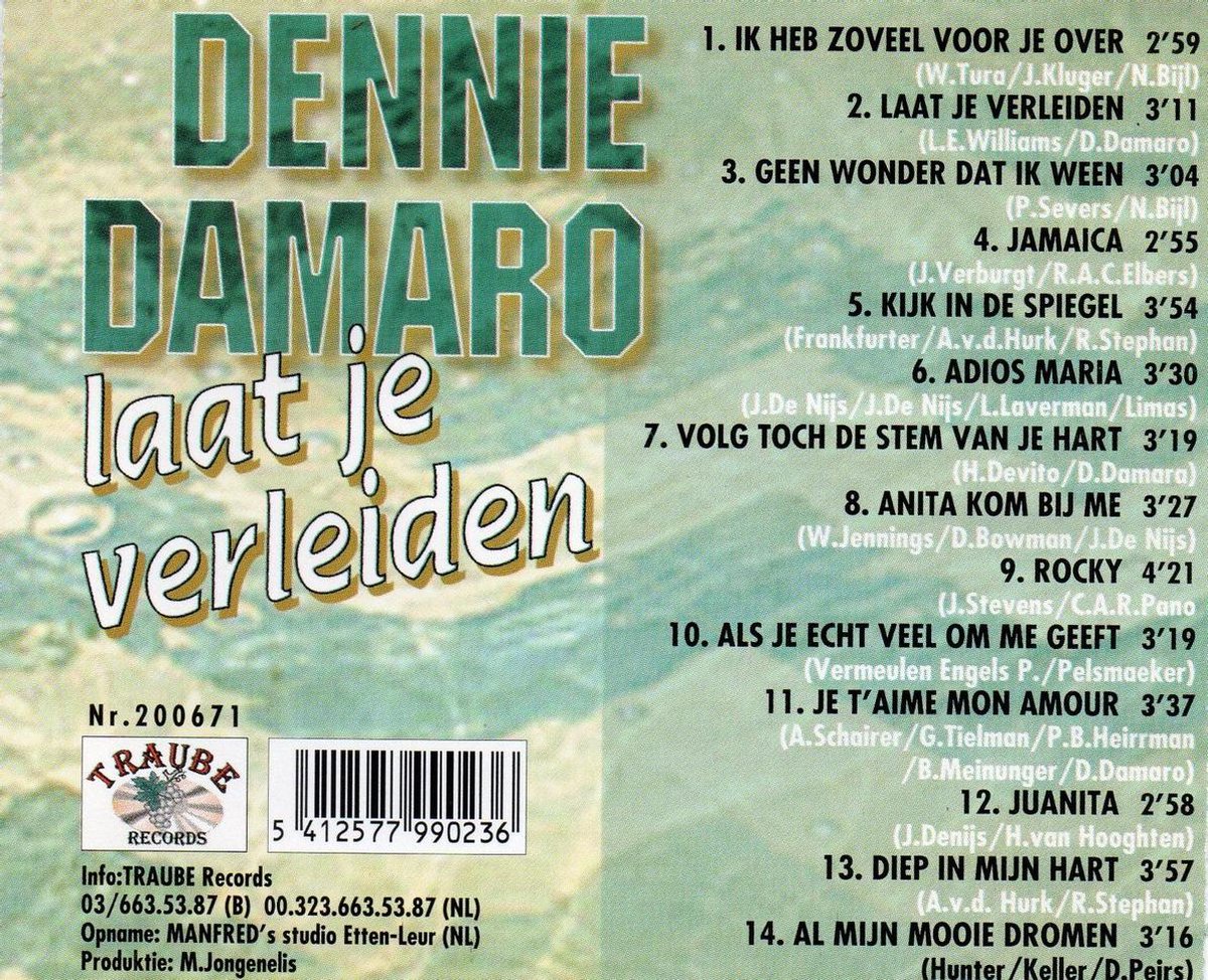 Dennie Demaro - Laat Je Verleiden, Dennie Demaro | CD (album) | Muziek ...