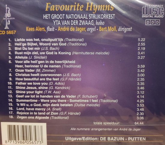 Favourite Hymns - Het Groot Nationaal Strijkorkest / Yta v.d. Zwaag ...