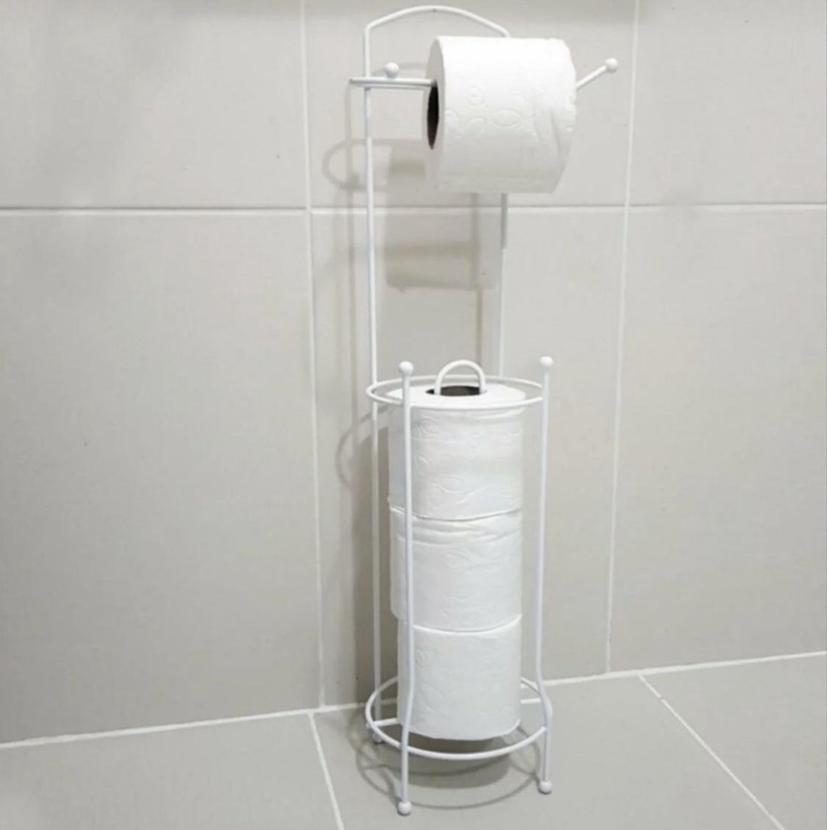 Wc Rolhouder - Wc rolhouder staand - Incl. Afroller - Toiletrol houder ...