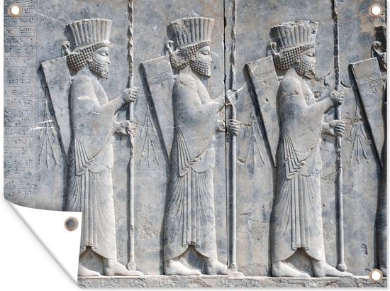 Tuinposter - Tuindoek - Tuinposters buiten - Close-up van een stenen ...