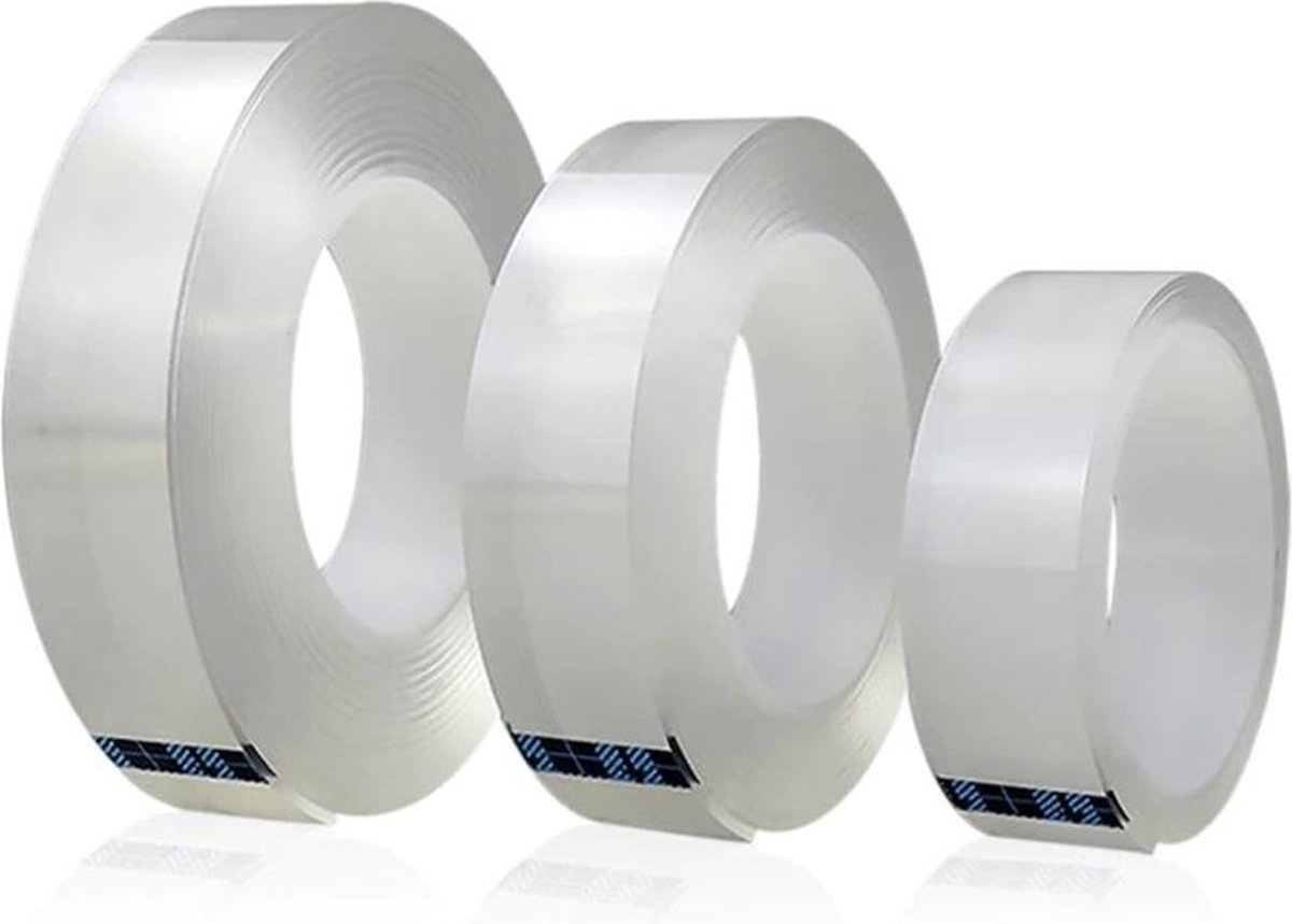 3 Meter - Magic Tape - Nano tape - Herbruikbaar - Dubbelzijdig plakband - Magic... | bol.com
