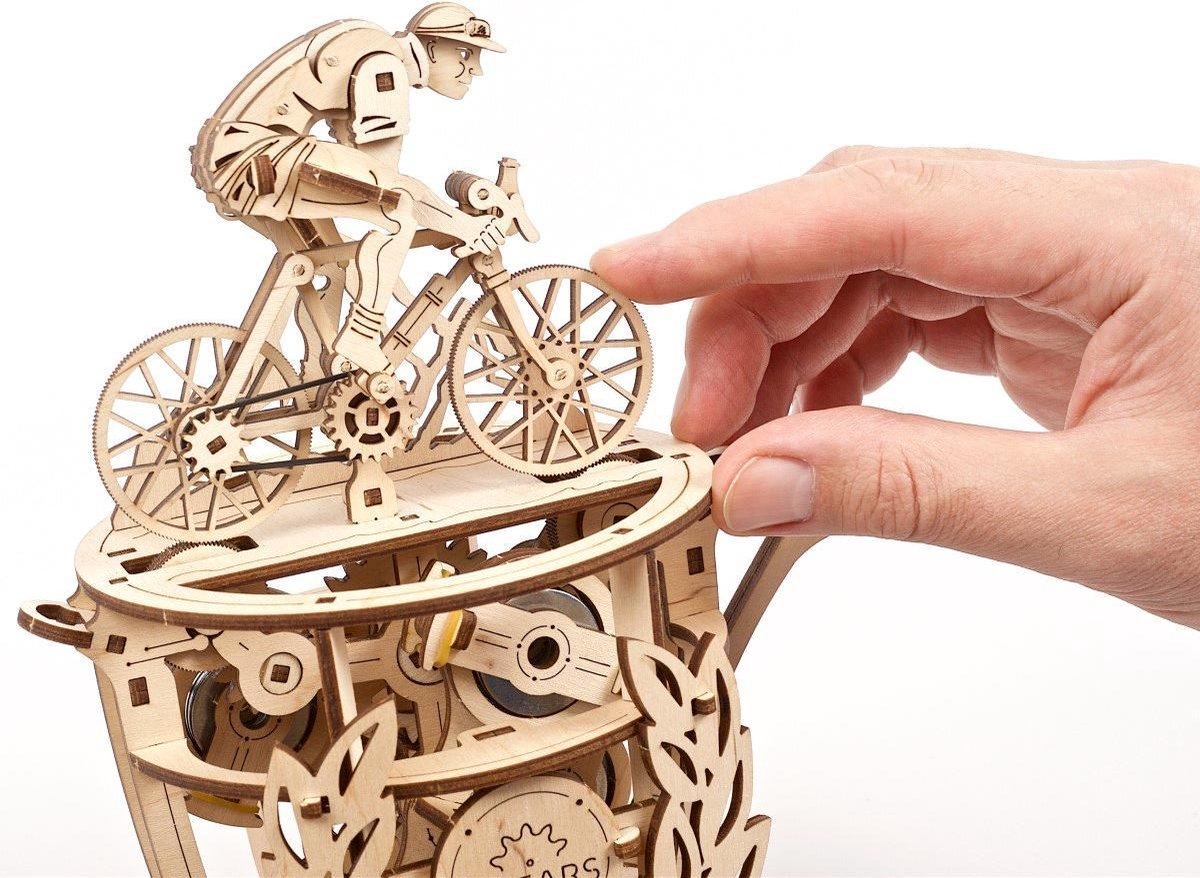 UGears modelbouw hout Automaton Fietser / wereldbeker met fietser | bol.com