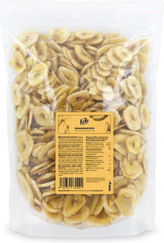 KoRo | Bananenchips zonder suiker 1 kg | bol.com