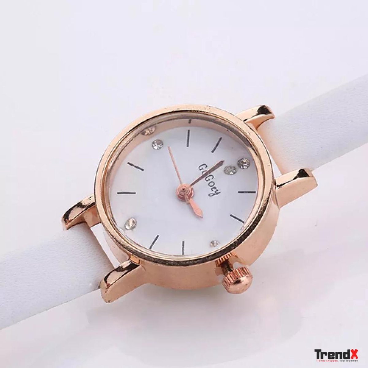 Dames leren horloge, quartz horloge, dames horloge, kleine ronde ...