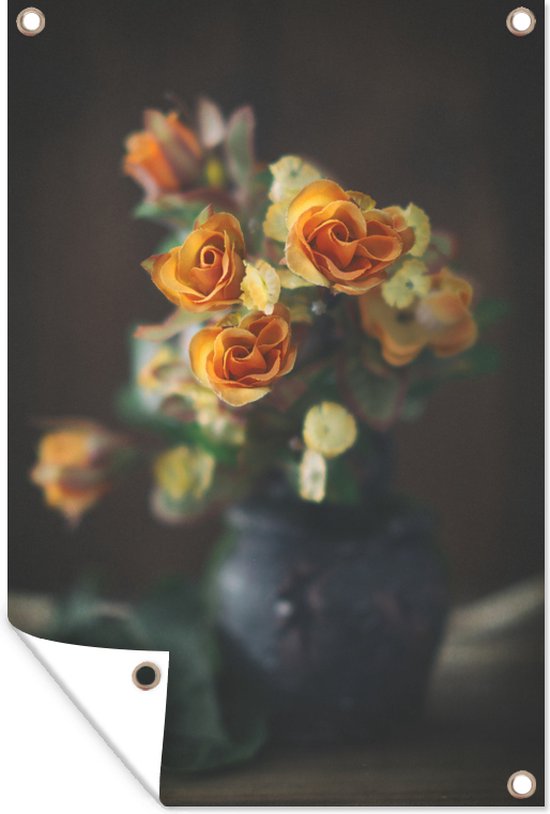 Décoration de jardin Roses - Oranje - Fleurs - 40x60 cm - Affiche de ...