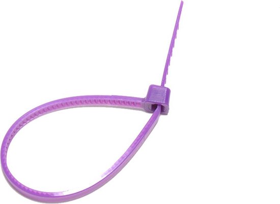 Kabelbinders 2,5 x 100 mm - paars - zak 100 stuks - Tiewraps - Binders ...