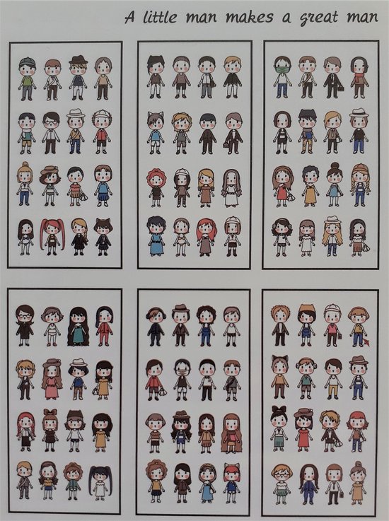 Washi Stickers People - 6 Vellen Met Stickers - Thema Personen En ...