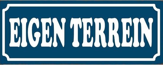 Wandbord - Eigen Terrein ( 27 x 10 cm) | bol.com